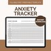 Anxiety Tracker | Mood Tracker | Printable Anxiety Template | Mental ...
