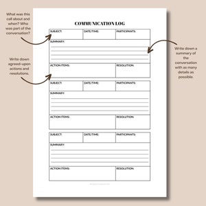 Communication Log | Communication History | Communication Logbook ...