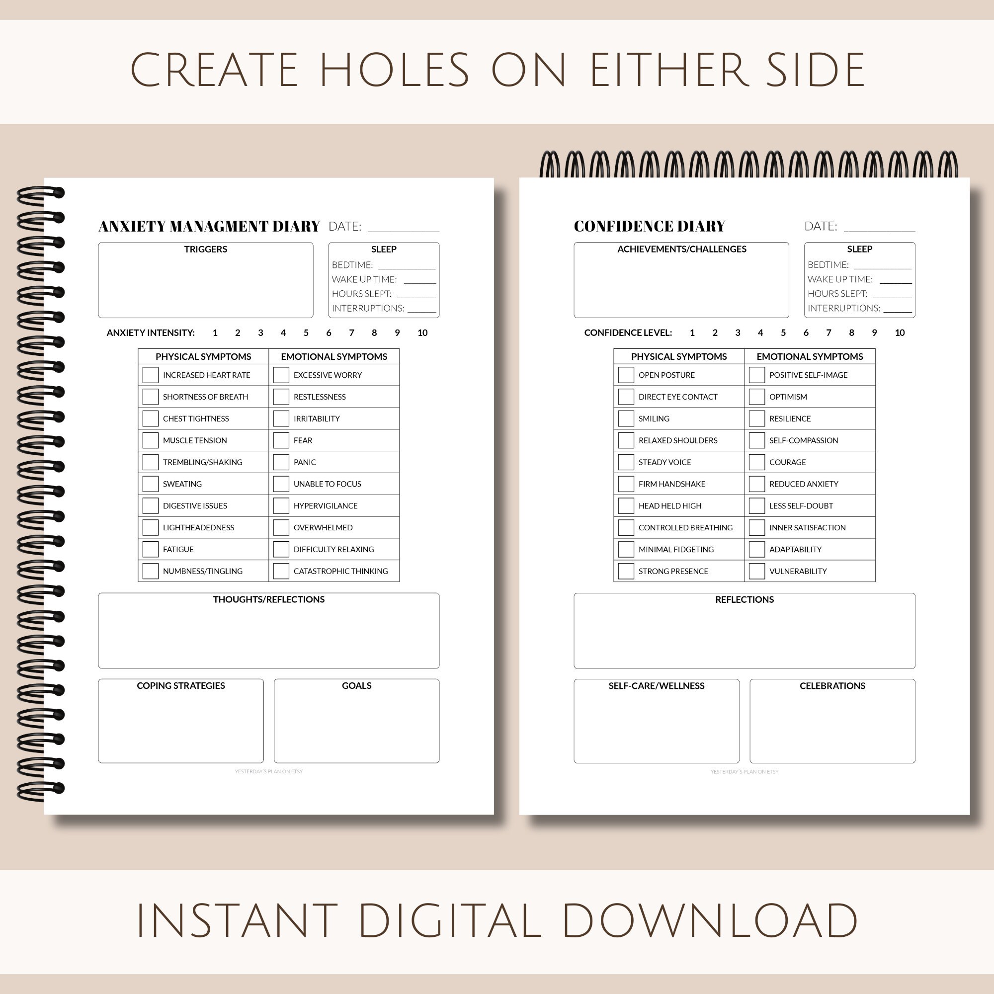 Mood Planner Bundle Daily Mood Tracker Printable Mood Template Daily ...