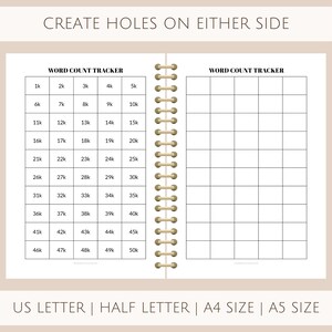 Word Count Tracker Template | Writing Progress Tracker| Writing Tool ...