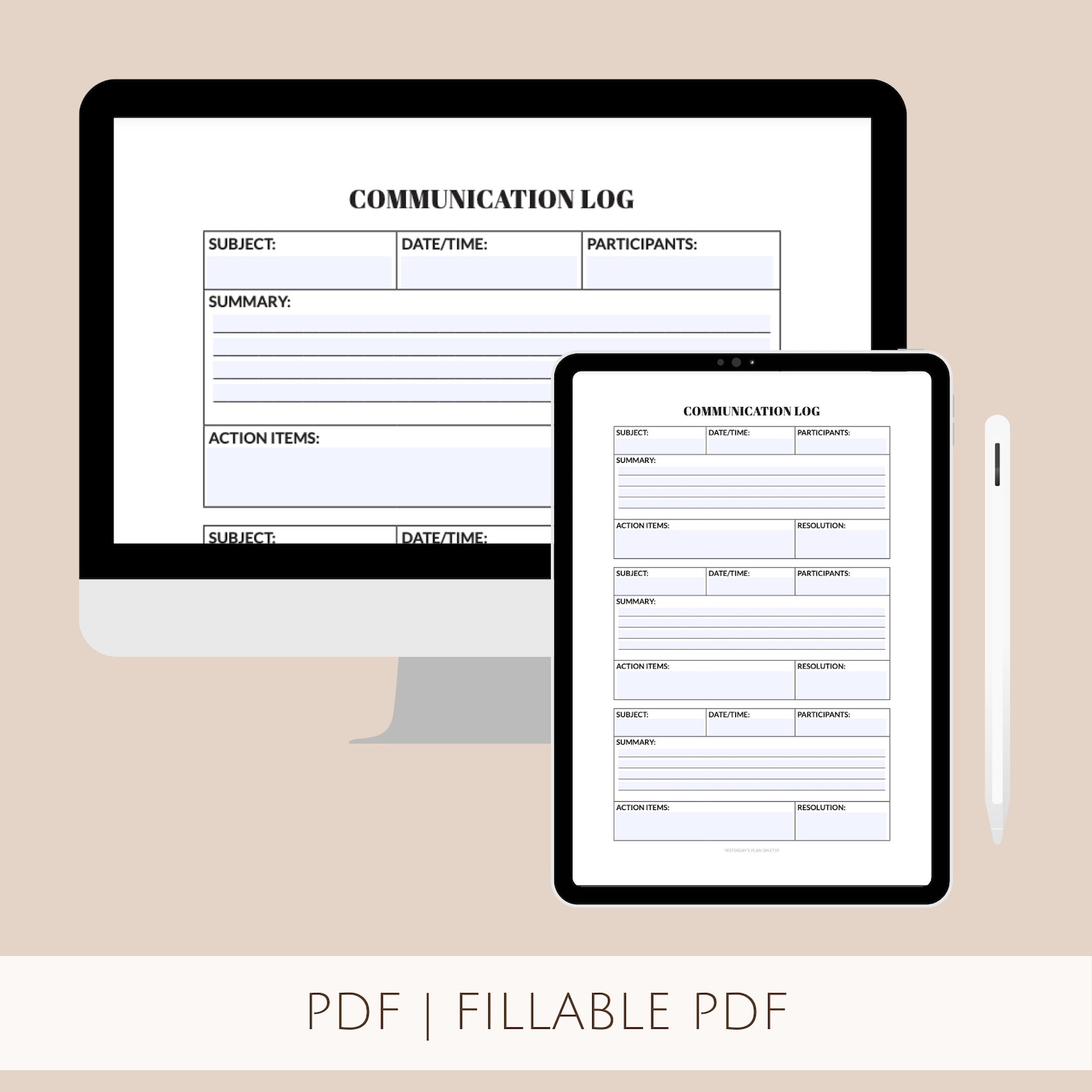Communication Log | Communication History | Communication Logbook ...