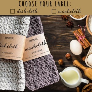 Handmade Farmhouse Crochet Dishcloth Set: 100% Cotton, Customizable ...