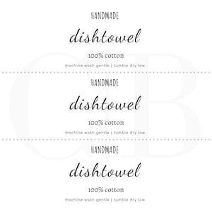 Printable Dishcloth & Towel Wrap Labels: Crochet, Knit Packaging (PDF ...