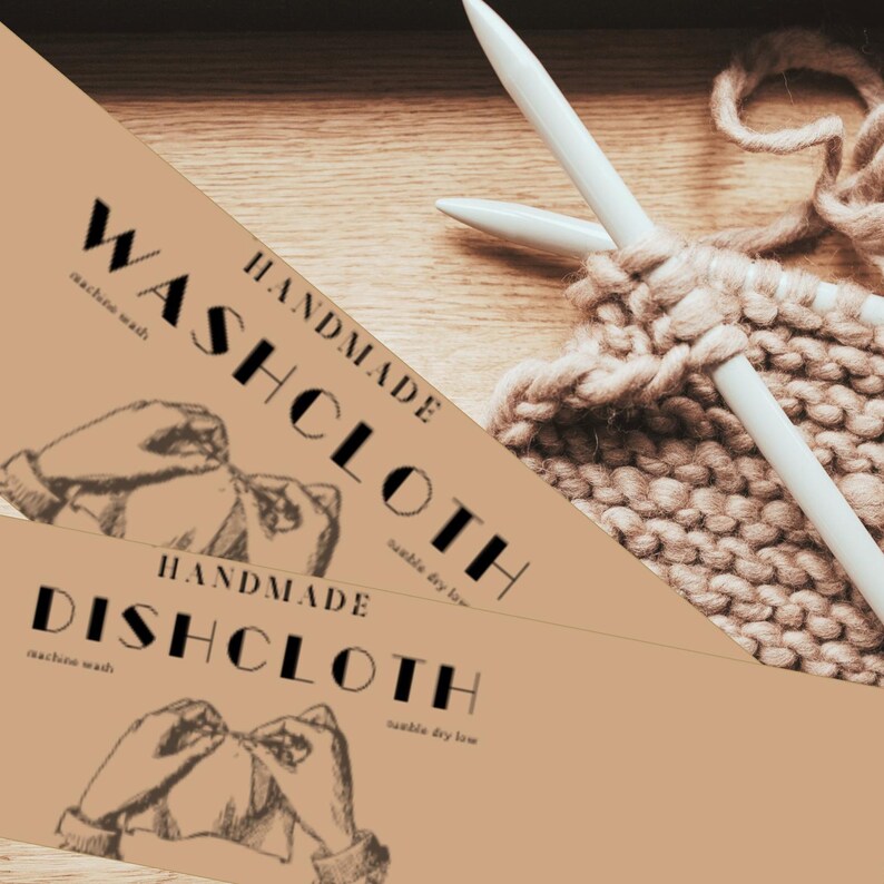 Editable Dishcloth & Washcloth Wraparound Label Set | Printable Digital ...