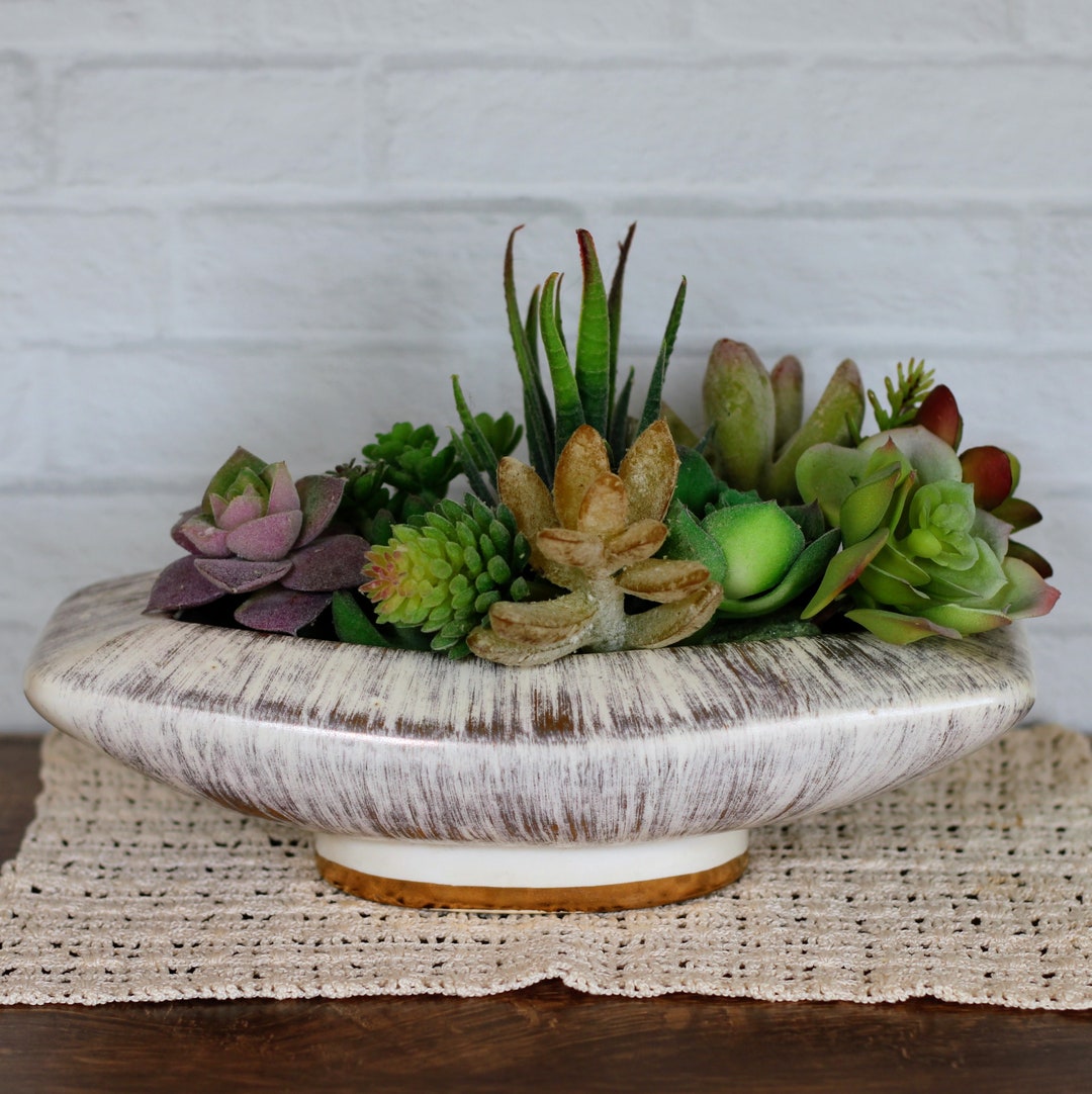 Vintage INARCO Harvest Gold Oval Mid-century Modern Planter Succulent ...