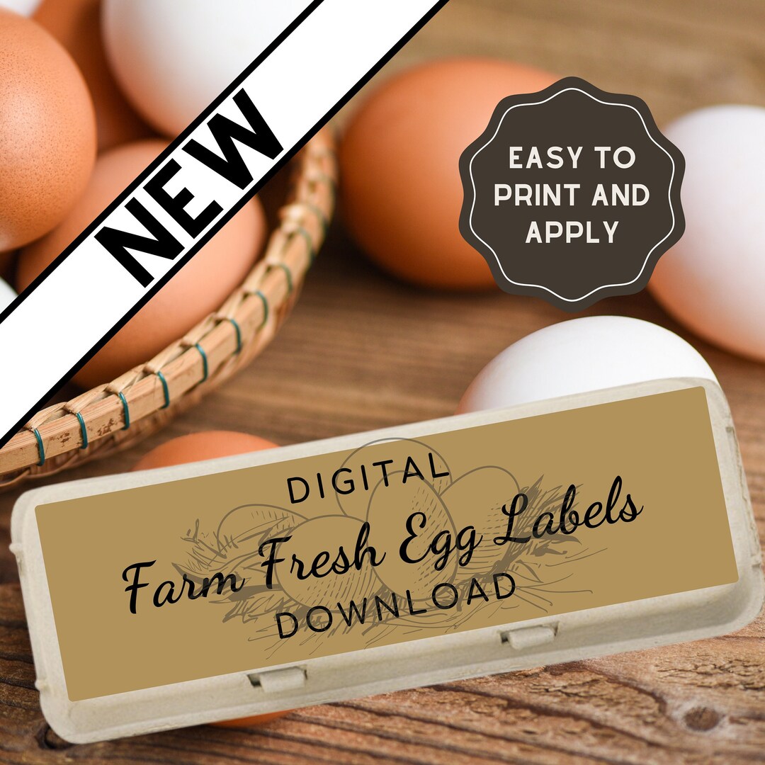 Farm Fresh Egg Label With Safe Egg Handling Tips | DIY Egg Carton ...