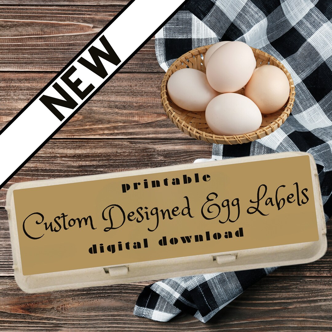 Customized Egg Label With Safe Egg Handling Tips DIY Egg Carton Labels ...