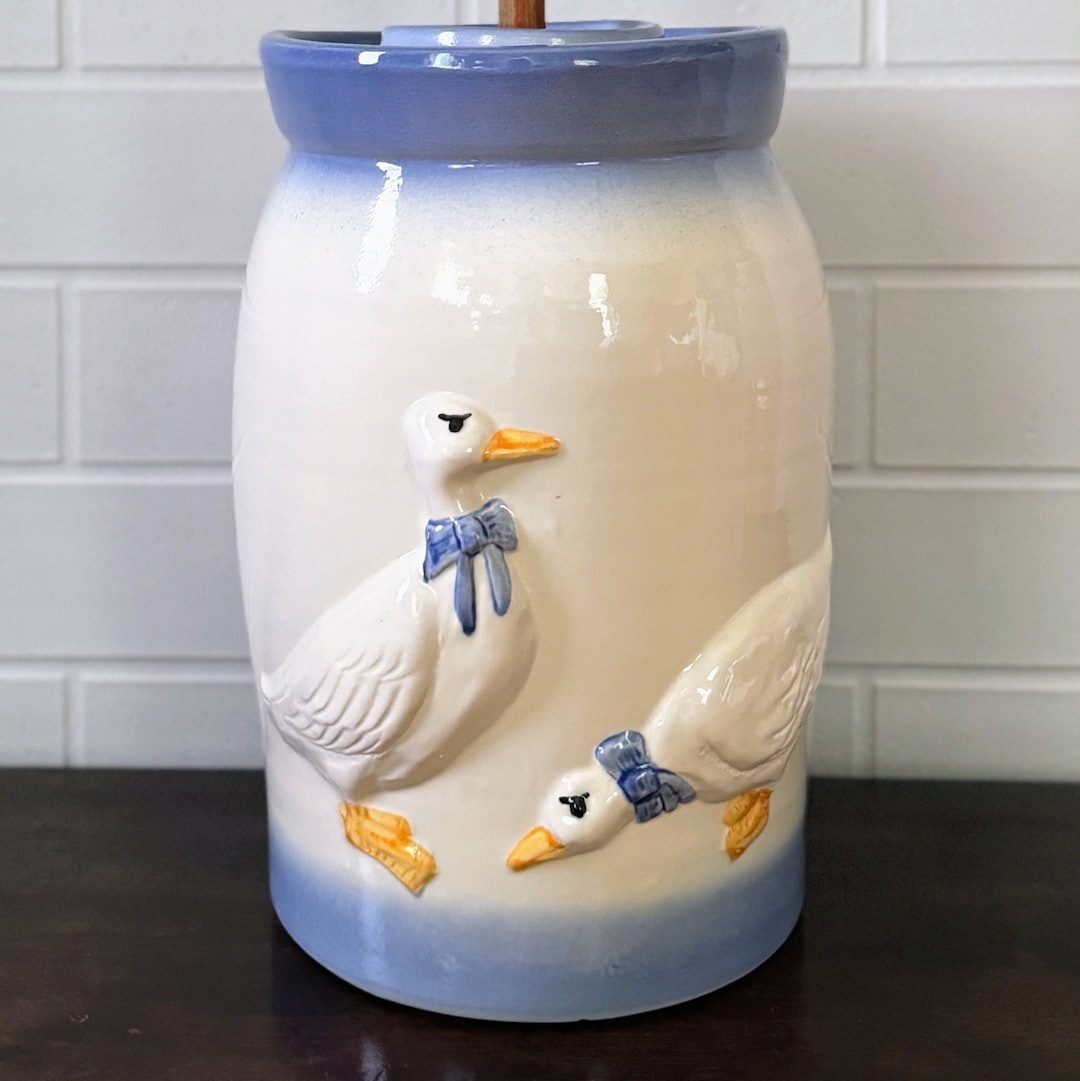 Vintage 1980s-1990s Country Geese 14 Decorative Butter Churn Replica ...