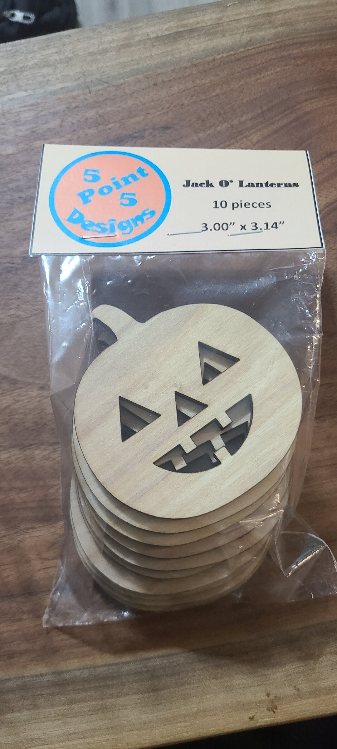 Pack of (10) Jack O Lantern Wood Craft Cutouts - Etsy