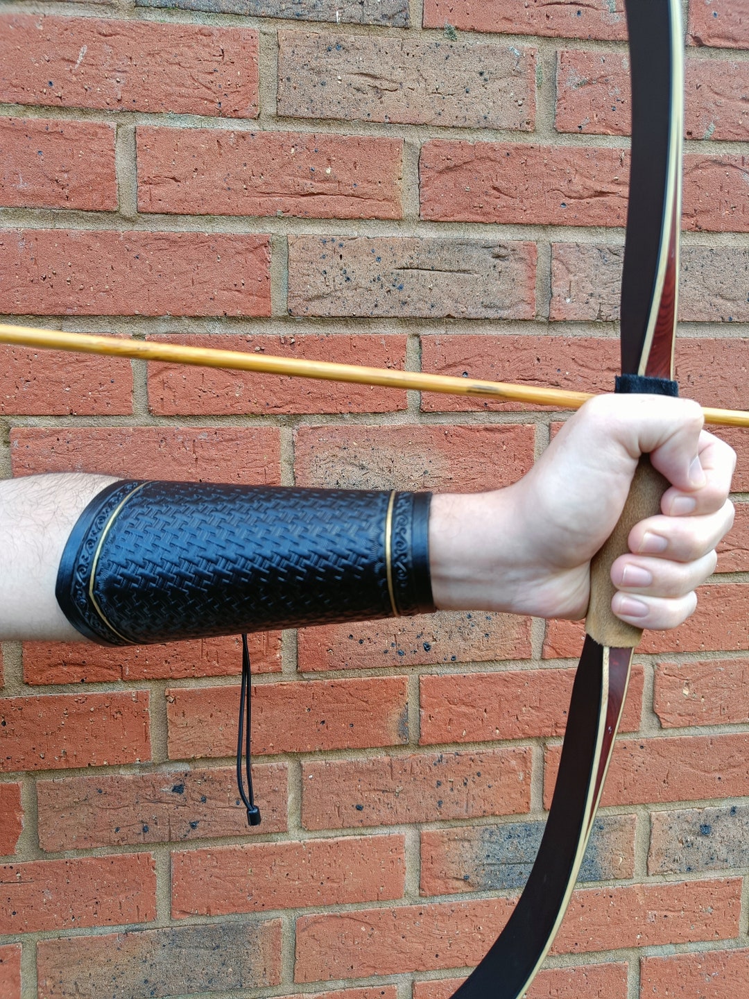 Black Manchu Armguard Leather Armguard Bracers Archery Armguard LARP ...