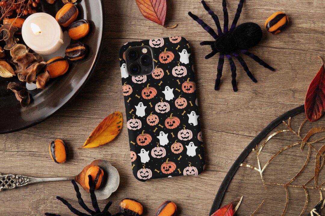 Cute Halloween Ghost Pumpkin Phone Case - Etsy