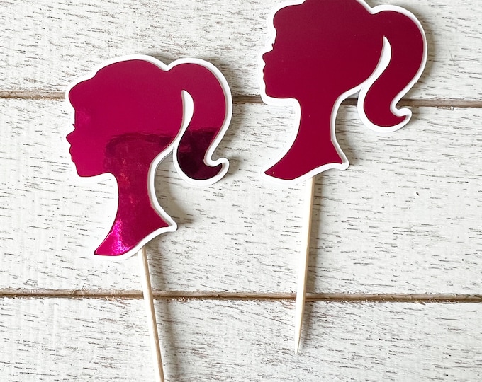 Doll Party Cupcake Toppers - Etsy