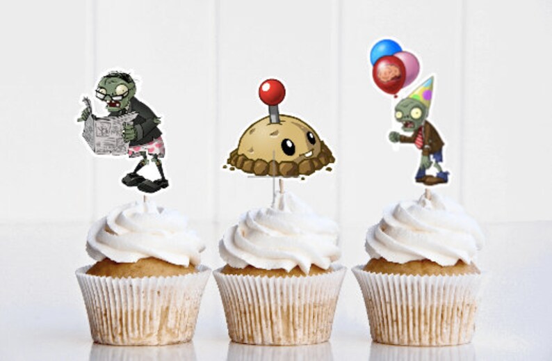 Zombie Cupcake Toppers - Etsy