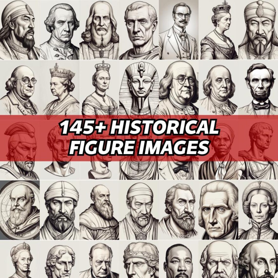 Historic Figures 145+ Image Compilation - Digital Download for ...