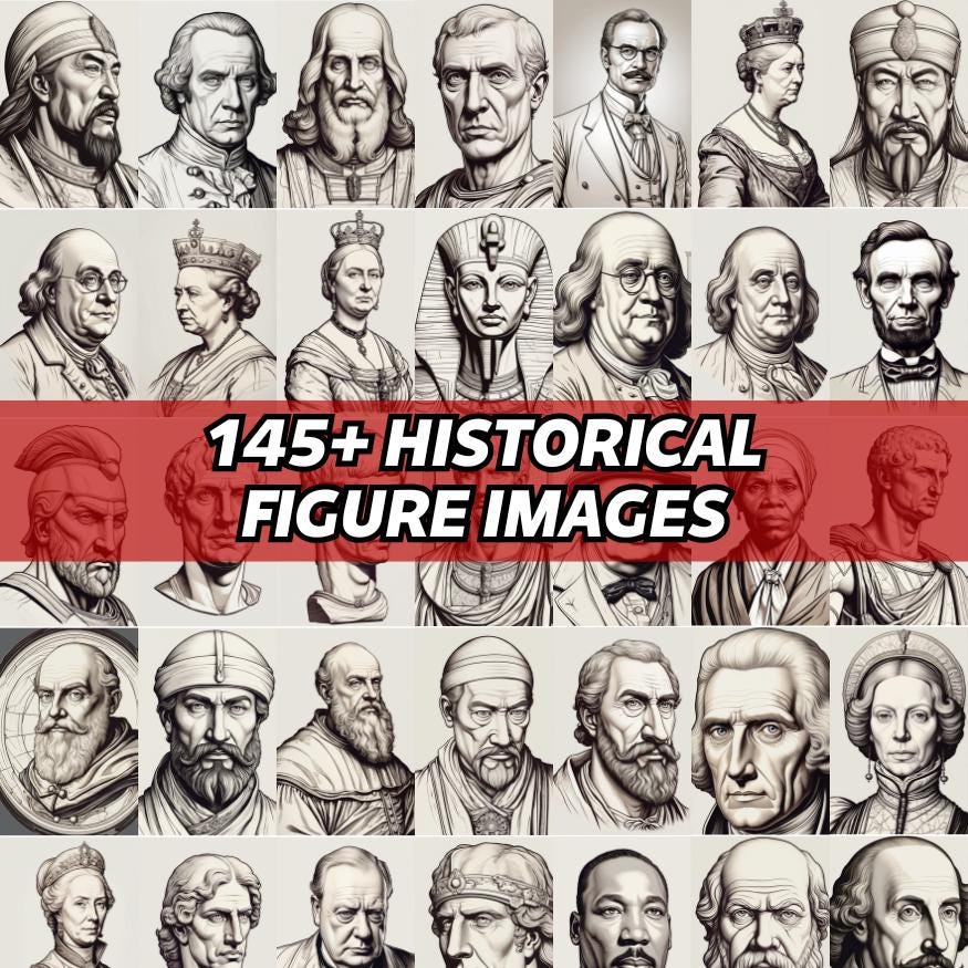 Historic Figures 145+ Image Compilation - Digital Download for ...