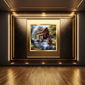 Watermill Country House Brook Wall Art Painting Wall Art Decor for ...