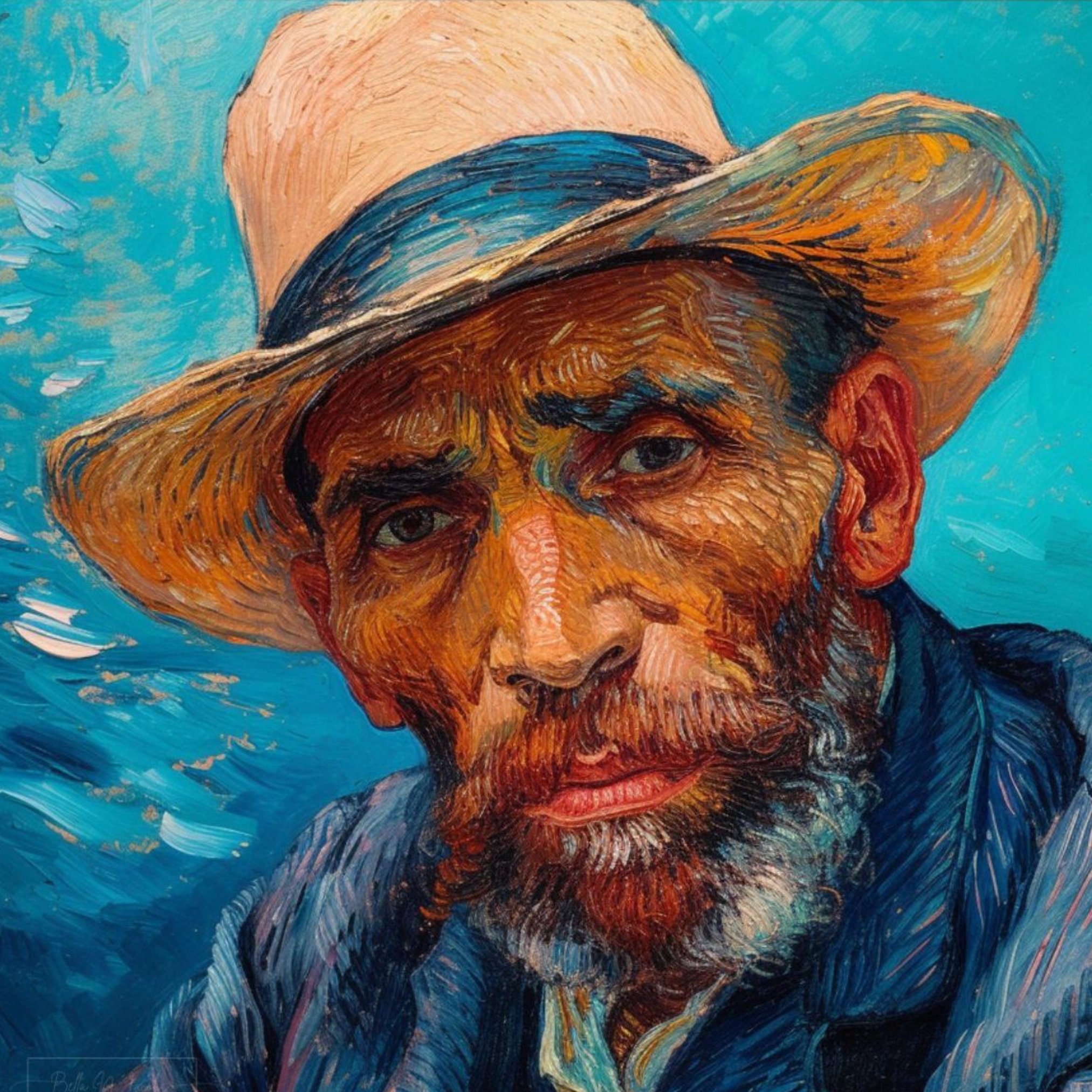 Vincent Van Gogh Portrait Oil Painting Digital Print Instant Download ...