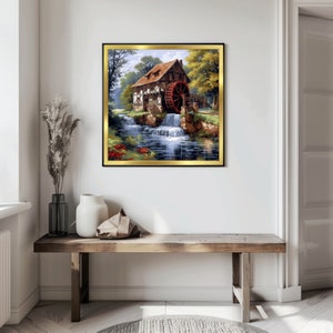 Watermill Country House Brook Wall Art Painting Wall Art Decor for ...