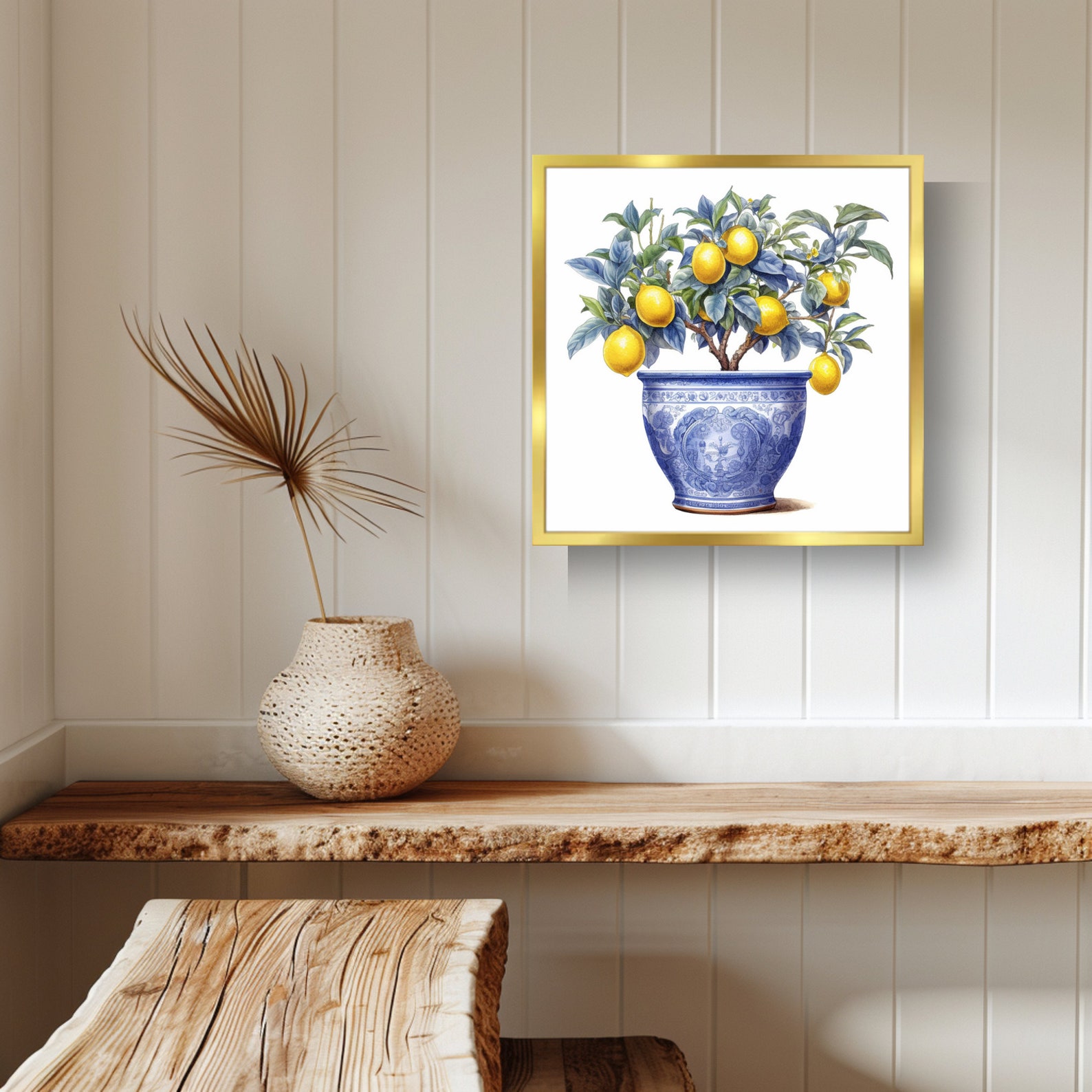 Watercolor Lemon Tree Print Italy Lemons Farm House Decor Plants Floral ...