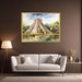 El Castillo Pyramid Watercolor Painting: Chichen Itza Wall Art (digital ...