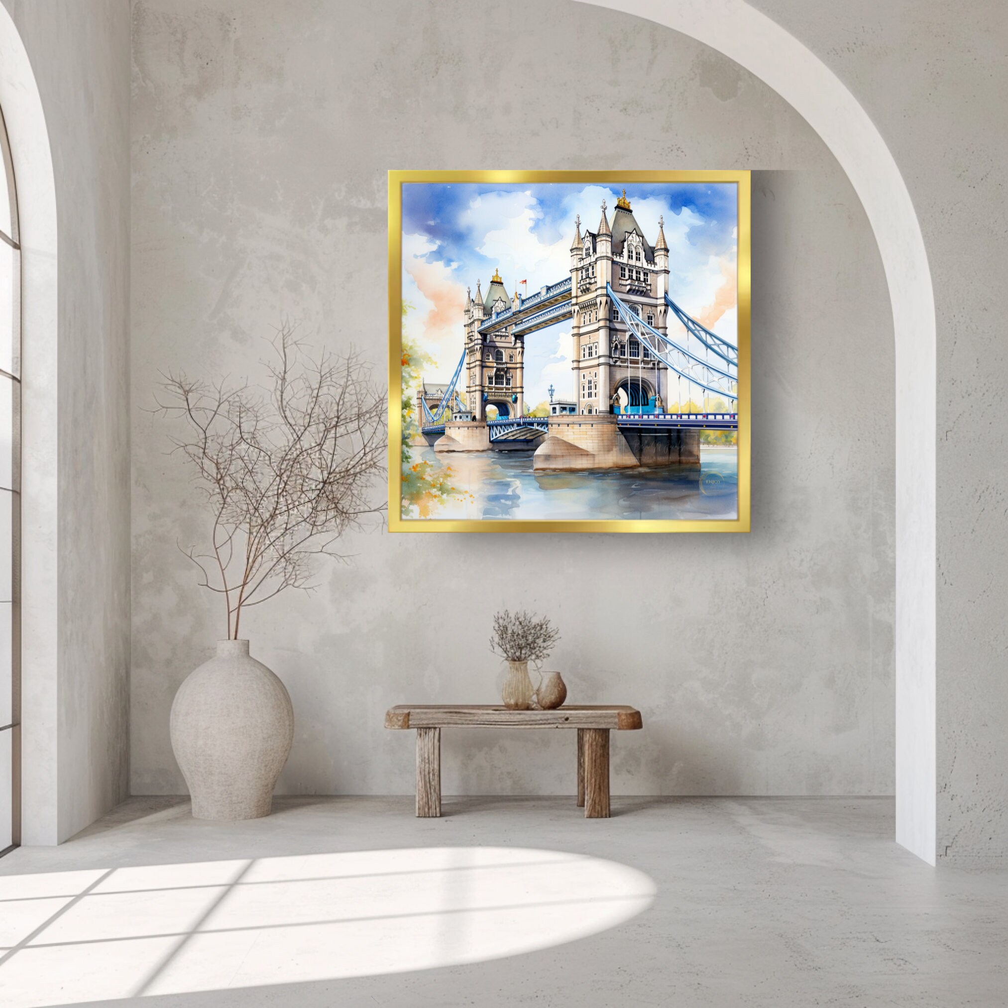 Tower Bridge Watercolor Painting: London Landmark Art (digital Download ...