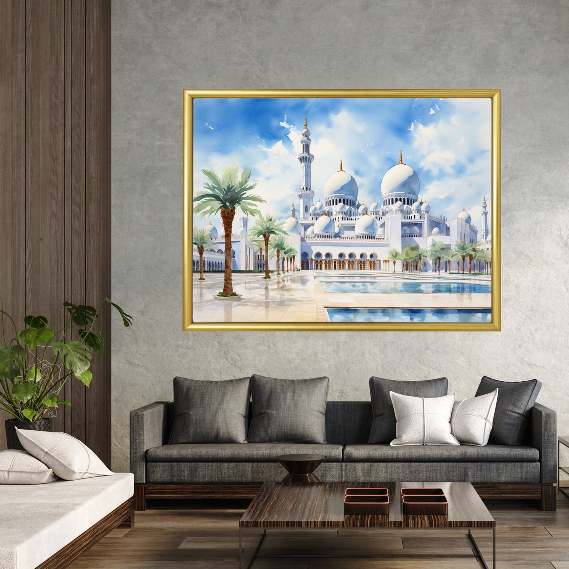 Abu Dhabi Sheikh Zayed Grand Mosque Screen Wallpaper GIFT Canvas Gallery Wraps - Etsy