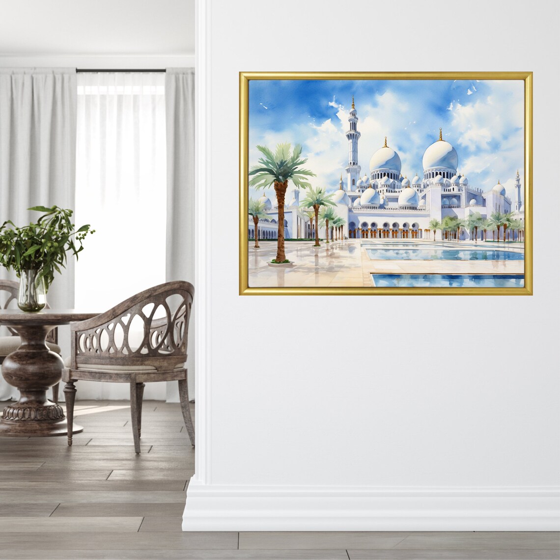 Abu Dhabi Sheikh Zayed Grand Mosque Screen Wallpaper GIFT Canvas Gallery Wraps - Etsy