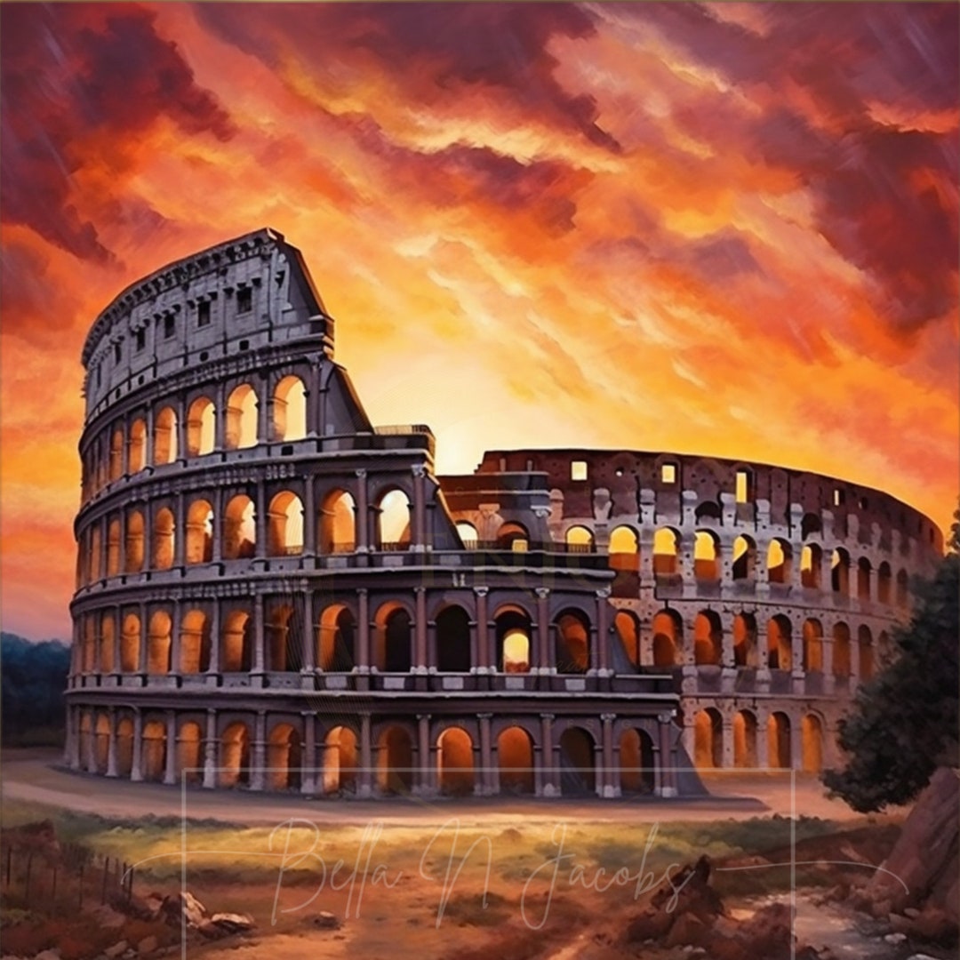 Colosseum Print, Italy Wall Art, Rome Art Print, Watercolor Print ...