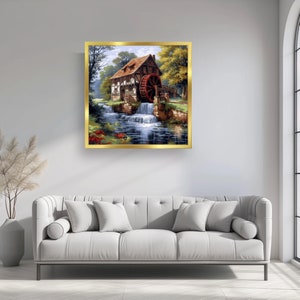 Watermill Country House Brook Wall Art Painting Wall Art Decor for ...