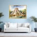 El Castillo Pyramid Watercolor Painting: Chichen Itza Wall Art (digital ...