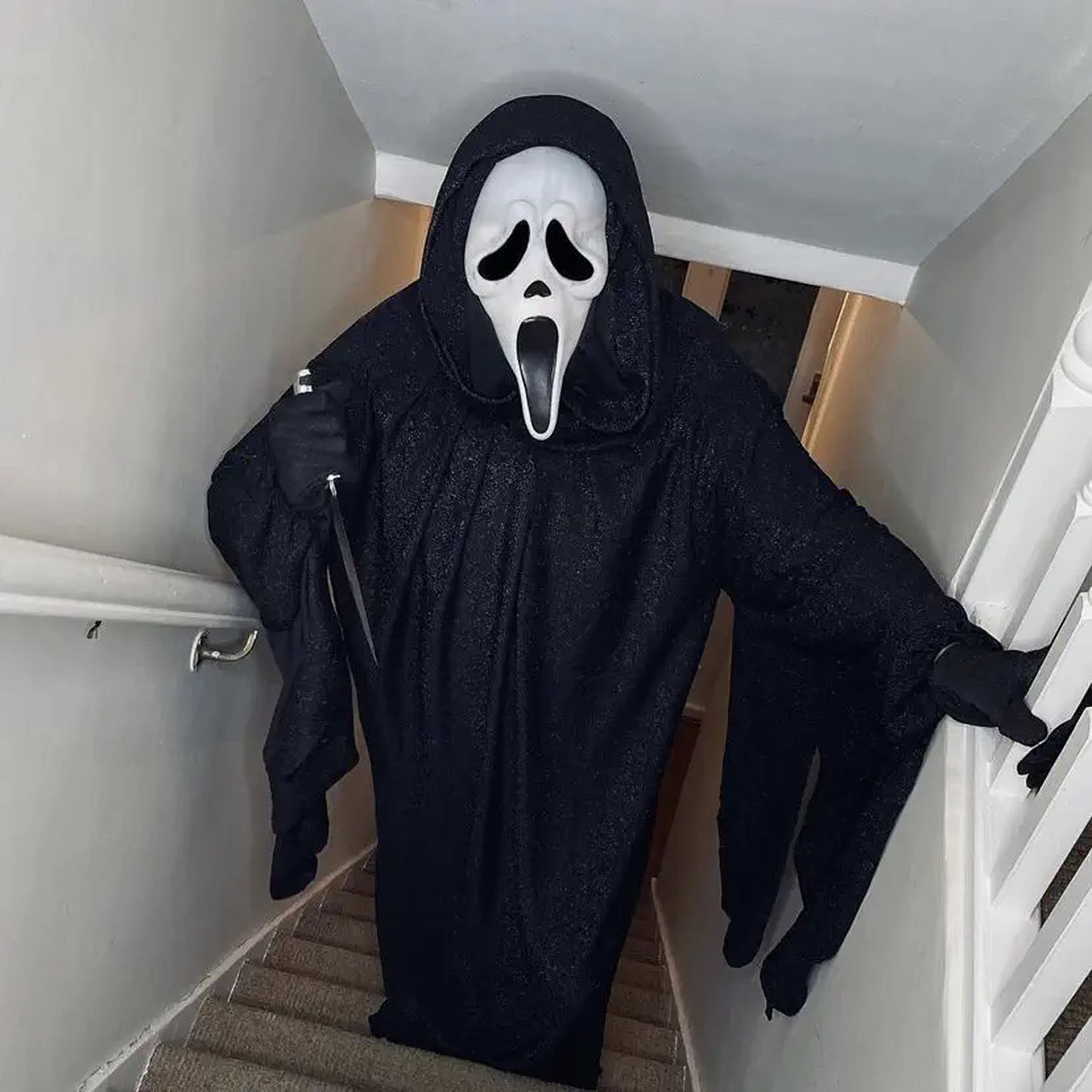 Handmade Halloween Horror Scream Mask Ghost Face Robe,room Escape ...