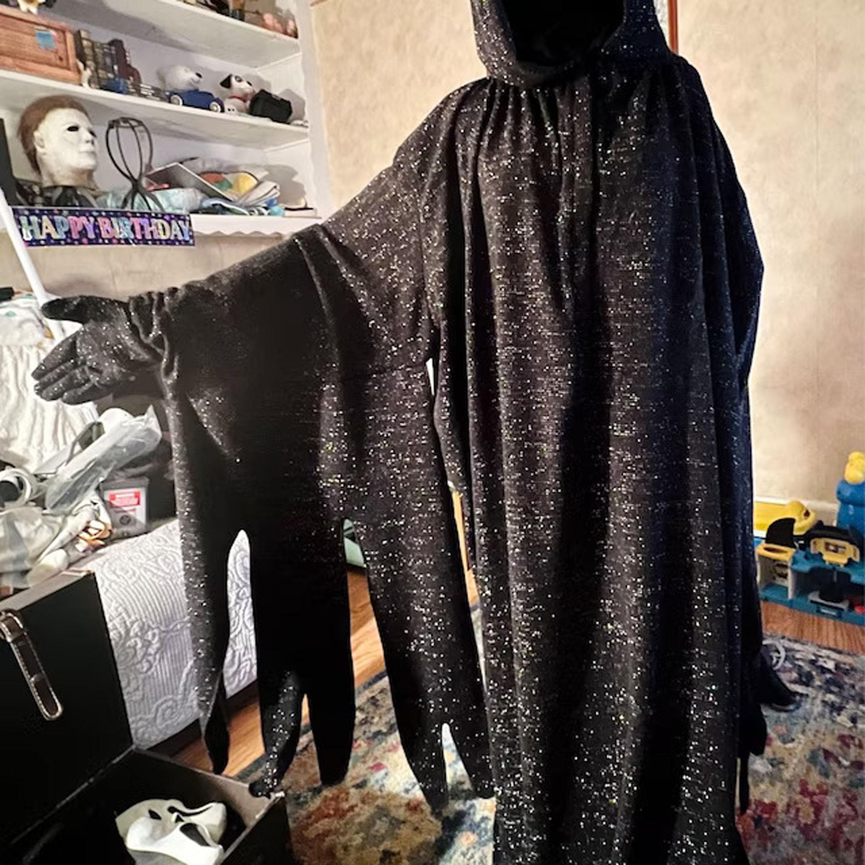 Handmade Halloween Horror Scream Mask Ghost Face Robe,room Escape ...