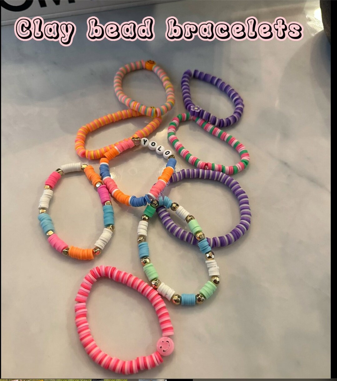 Clay Bead Bracelets - Etsy
