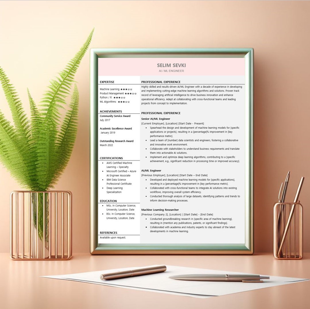 AI/ML Engineer Complete Job Application Package With Resume & Cover ...