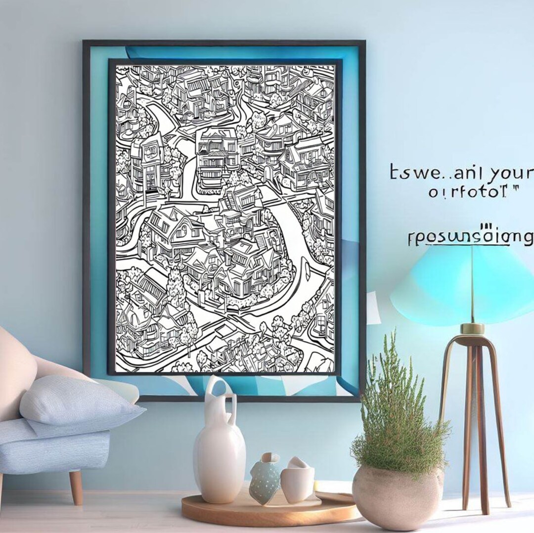 Printable Adult Coloring Book, Toronto Creatif, 52 Unique Coloring ...