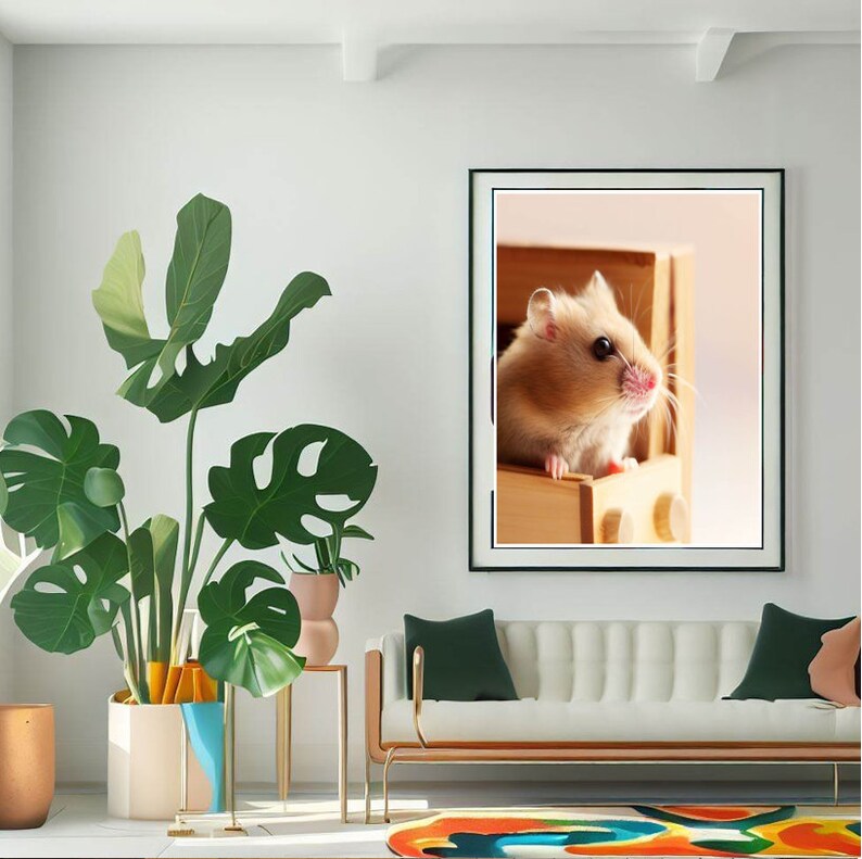 Printable Hamster Digital Wall Art, 20 High Resolution Hamster Living ...