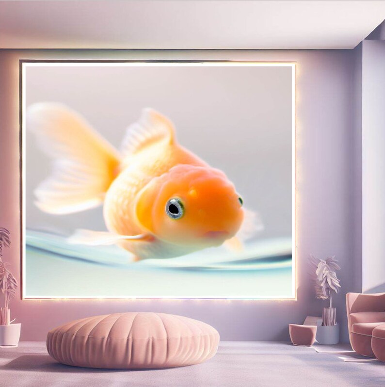 Printable Goldfish Digital Wall Art, 20 High Resolution Goldfish Living ...