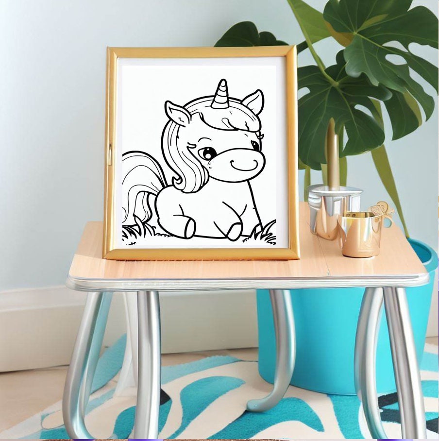 Magical Unicorn Adventures: Kids Coloring Book 40 Fun - Etsy