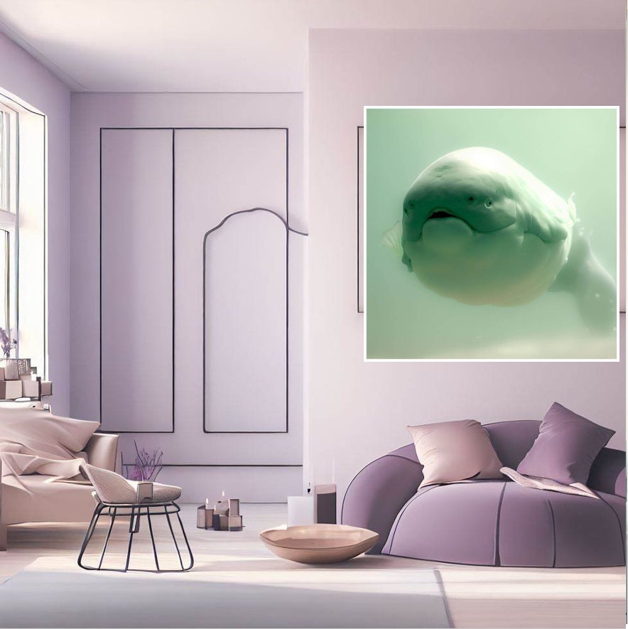 Blobfish Masterpieces: Blobfish Wall Art for Living Room Décor Cute Art ...