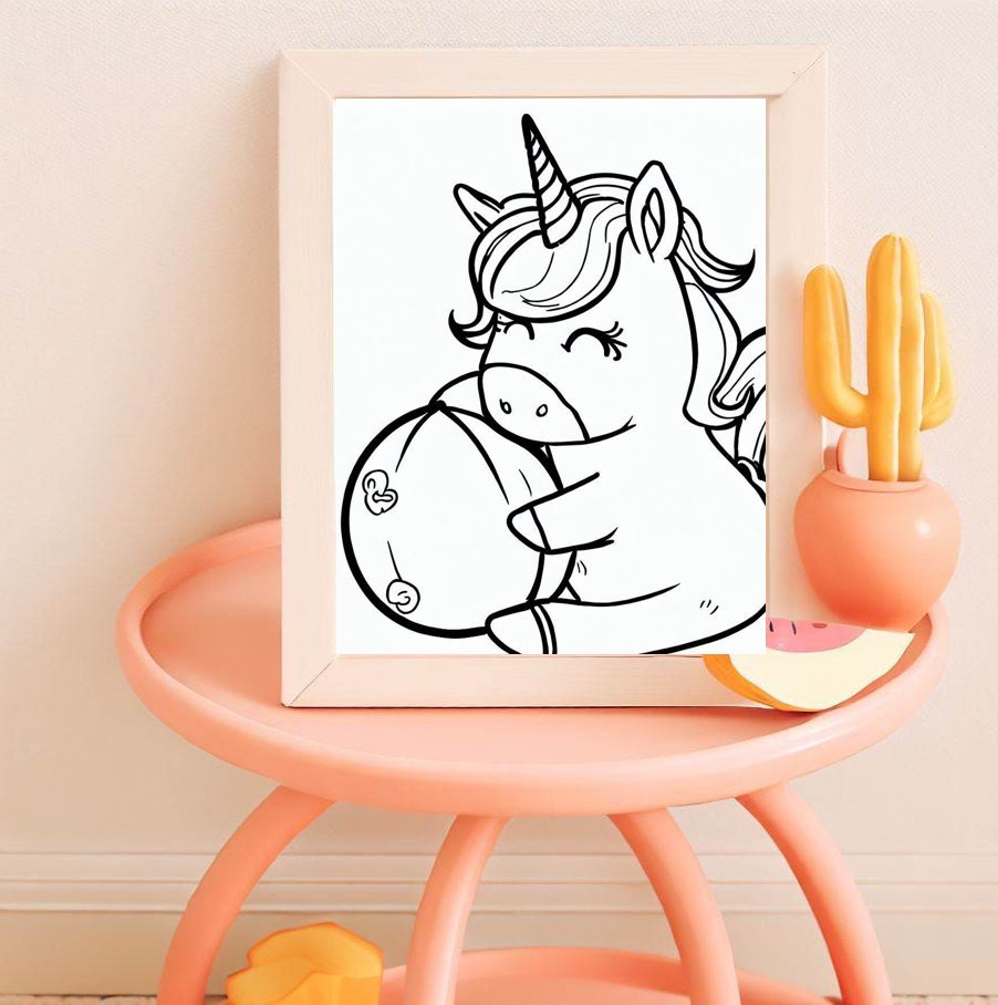 Magical Unicorn Adventures: Kids Coloring Book 40 Fun - Etsy