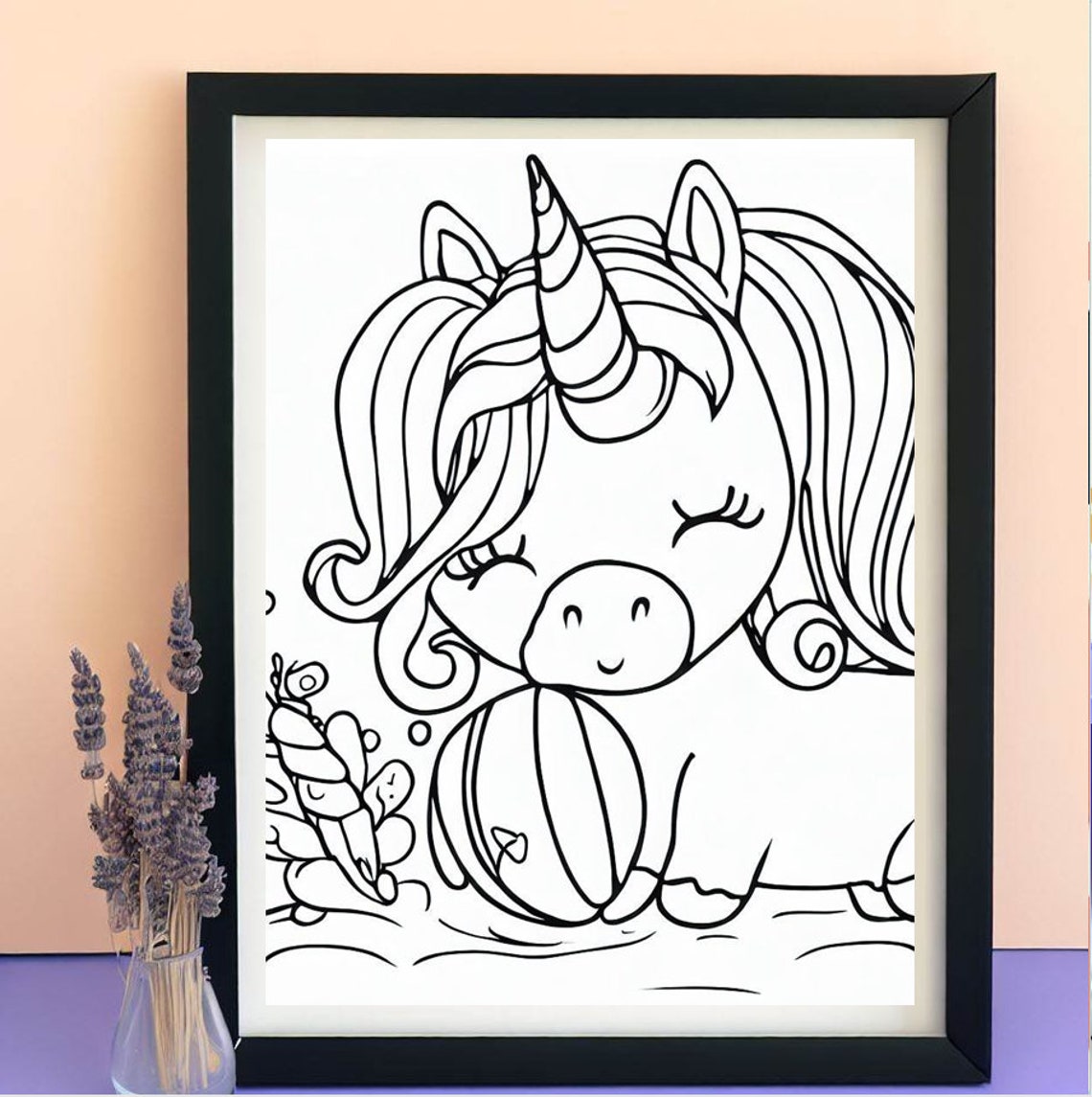 Magical Unicorn Adventures: Kids Coloring Book 40 Fun - Etsy