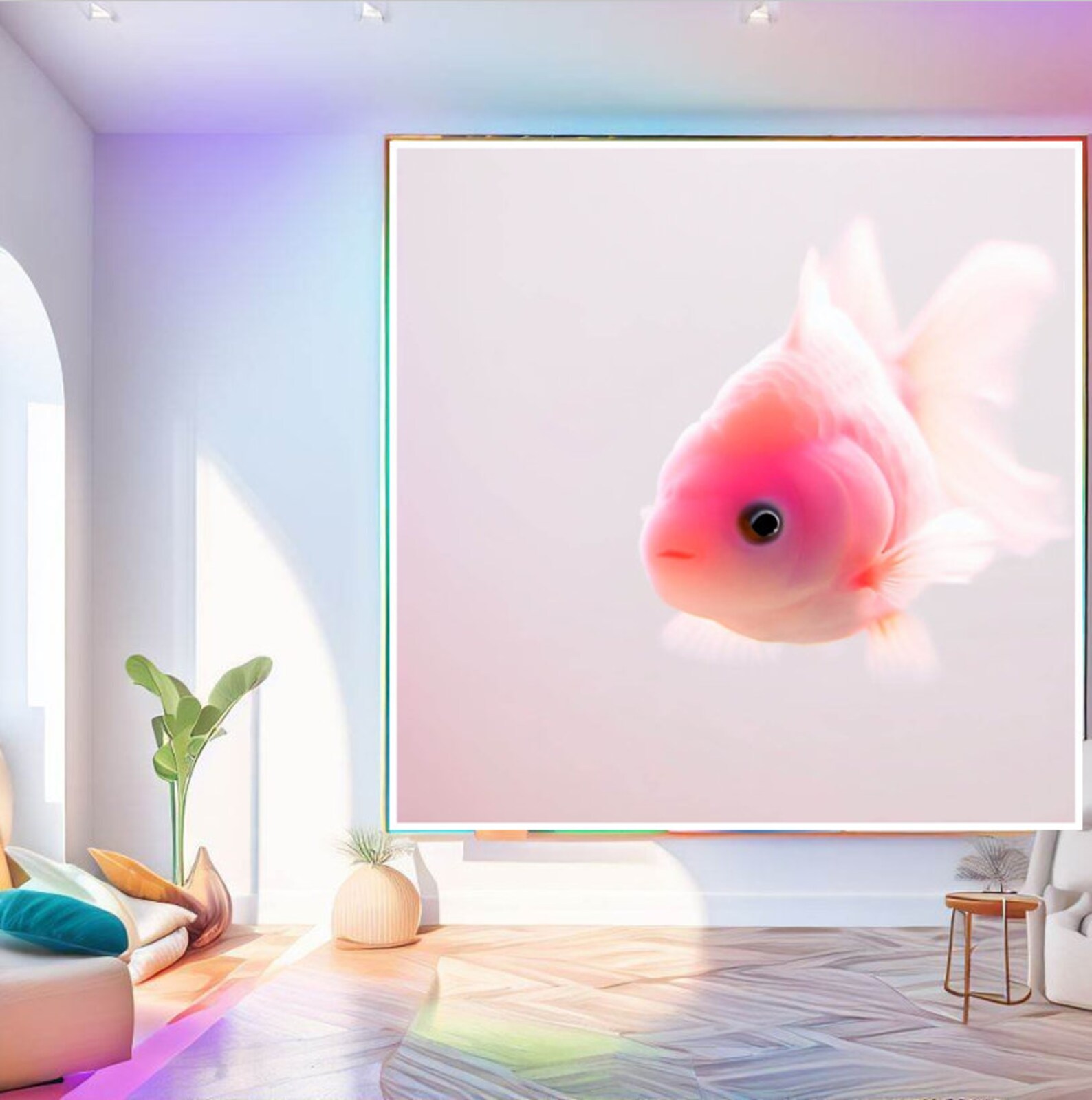 Printable Goldfish Digital Wall Art, 20 High Resolution Goldfish Living ...