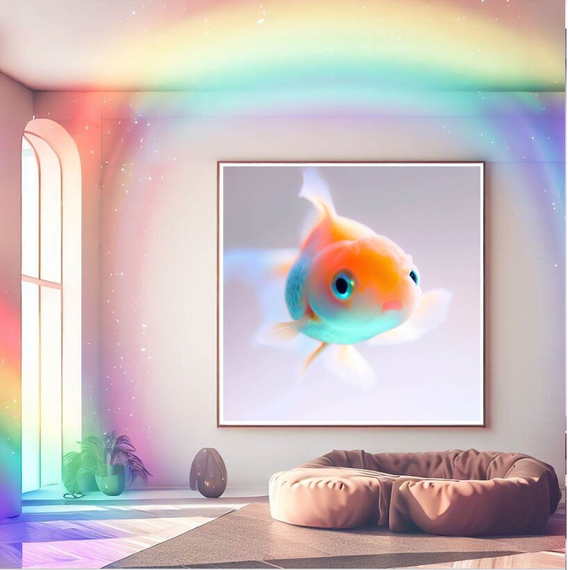Printable Goldfish Digital Wall Art, 20 High Resolution Goldfish Living ...