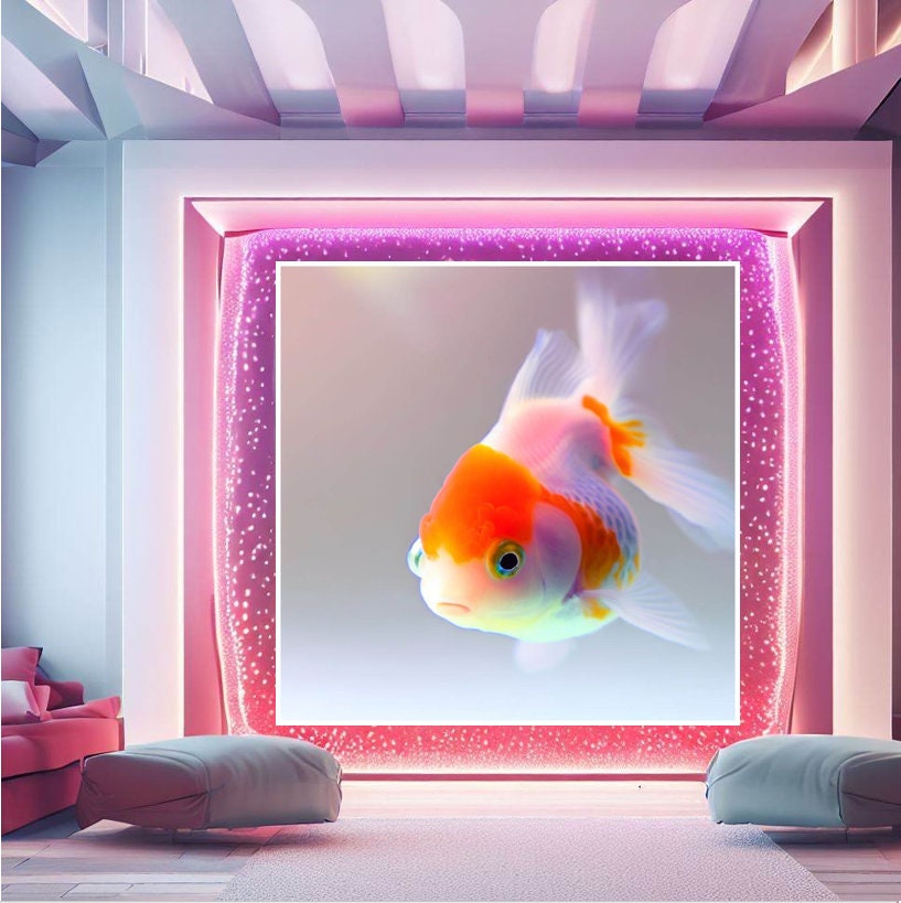 Printable Goldfish Digital Wall Art, 20 High Resolution Goldfish Living ...