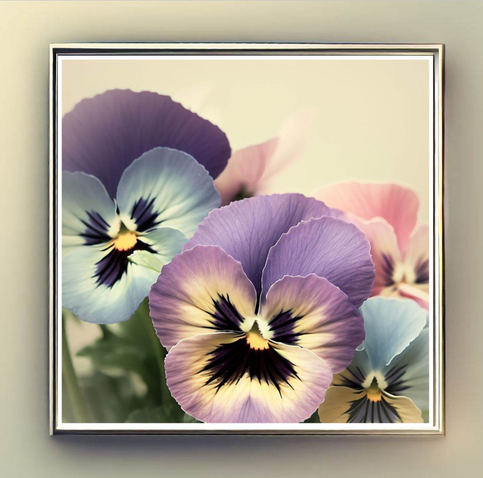 Printable Pansy Flowers Digital Wall Art, 20 High-resolution Pansy ...