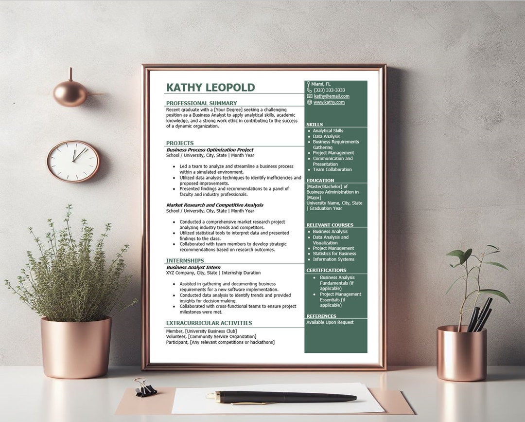 Business Analyst Complete Job Application Package With Resume and Cover ...