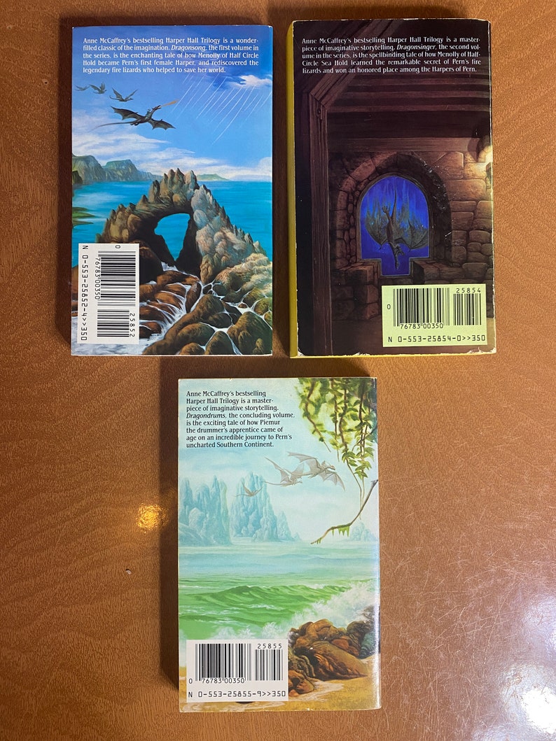 The Harper Hall Trilogy by Anne Mccaffrey Retro 1980 Softcover Books ...
