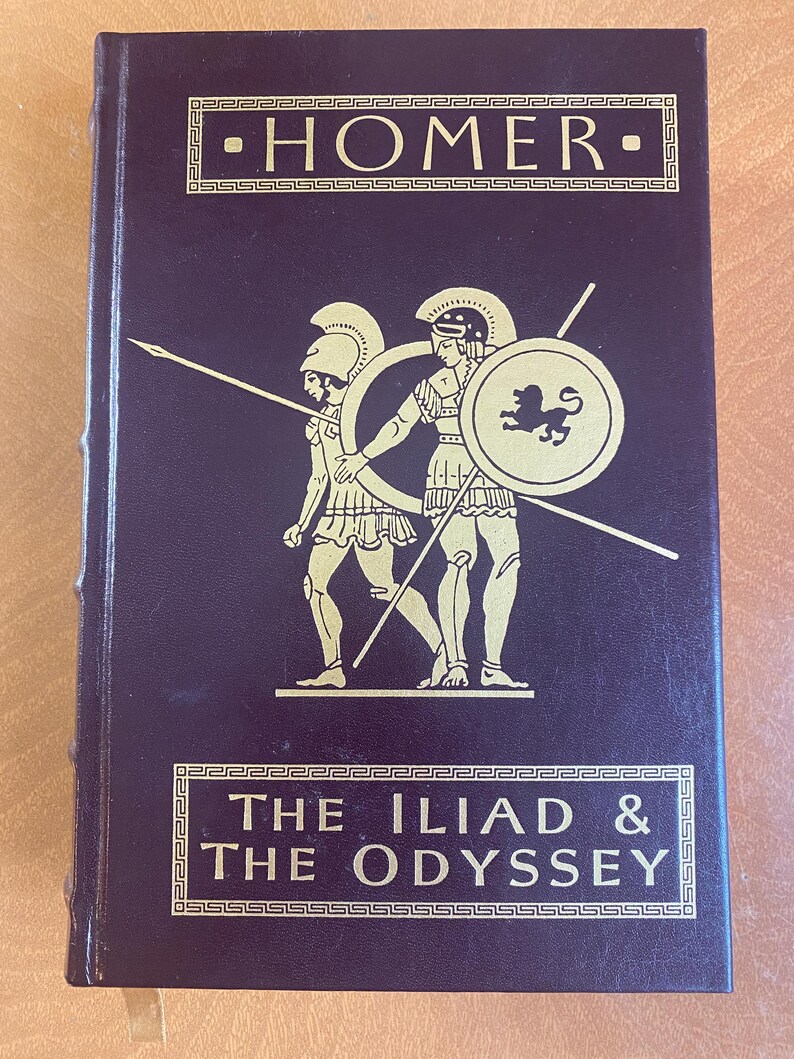 Homer the Iliad & the Odyssey Leather Bound Hardcover Edition - Etsy