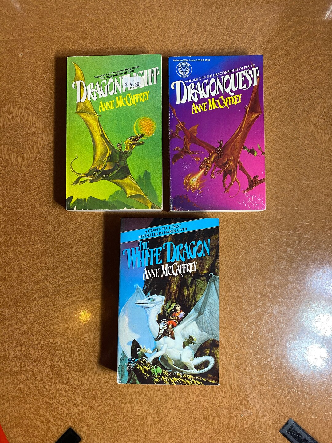 3 Anne Mccaffrey Softcover Pern Books - Dragonflight, Dragonquest & the ...