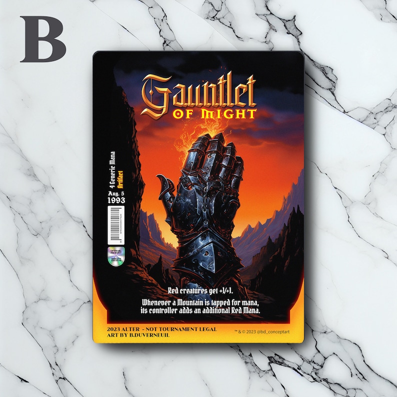 Gauntlet of Might Retro Futuristic Full Art Holographic - Etsy